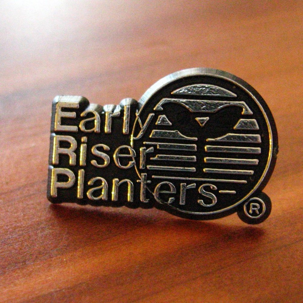 Early Risers Planters Vintage Lapel Pin - Gem
